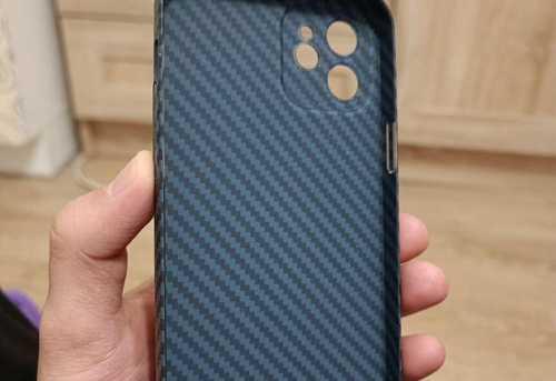 Чехол на iPhone 12 carbon