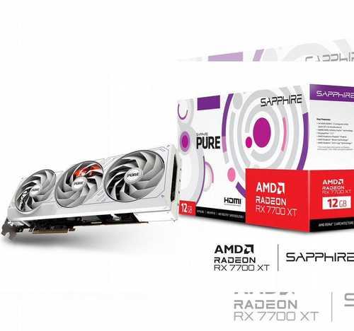 Видеокарта Radeon RX 7700 XT Sapphire Pure 12GB бе