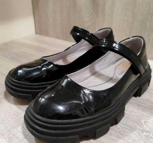 Туфли для девочки черные 36 размер Котофей