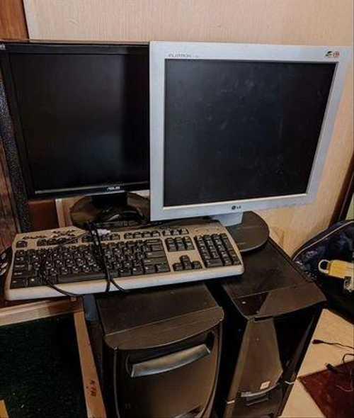 Компьютер, системный блок, монитор