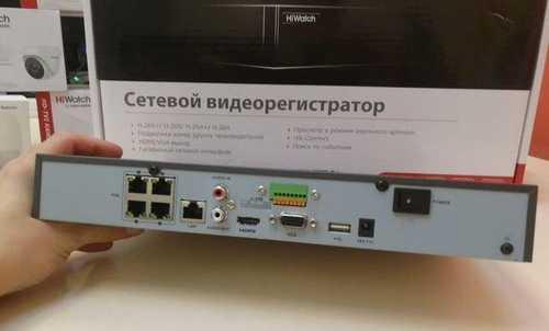 POE 4х кан IP видеорегистратор DS-N304P(C) HiWatch