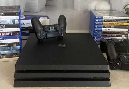 Sony PS4 Pro 1Tb 3Ревизия + 2Геймпада + 40Игр EA