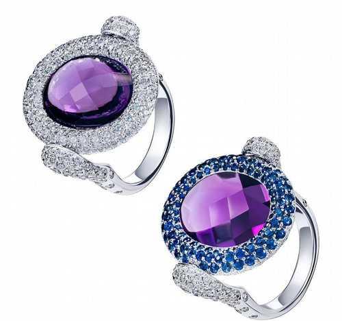 Кольцо De Grisogono Amethyst & Diamond & Sapphire Ring