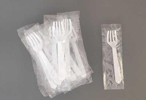 Одноразовые вилки пластиковые в упаковке