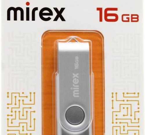 Флешка 16 гб USB Mirex Swivel Silver