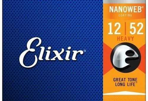 Струны для электрогитары Elixir Nanoweb 12-52