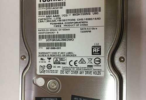 Жесткий диск Toshiba dt01aca100 1tb