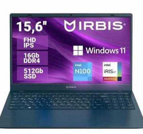 Irbis Breeze 15NBC1015 Dark Blue 15.6"FHD CPU: N100/16GB/512GB SSD/WPro