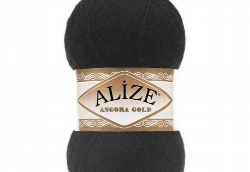 60 черный Пряжа alize 'Angora Gold' 100гр. 550м (8