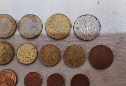 Монеты центы, евро