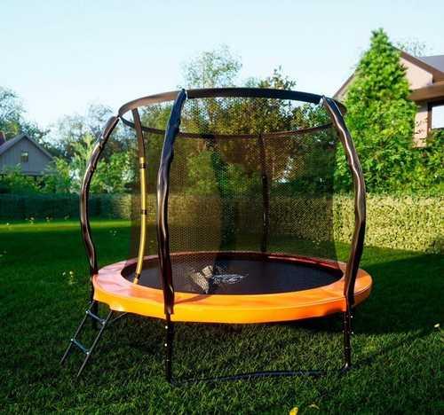 Батут с сеткой Kengoo II 8 ft (244 см) с лестницей