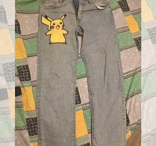 Мужские джинсы levis 551xPokemon