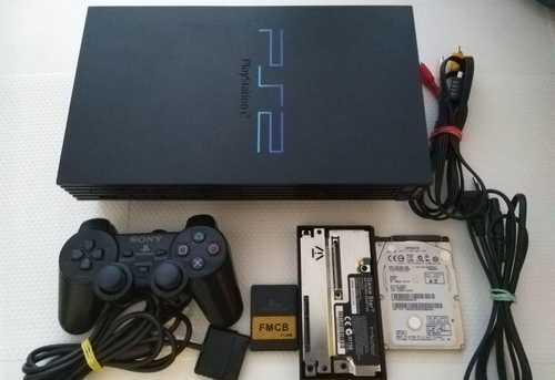Playstation 2 fat 5000 + жесткий диск с адаптером