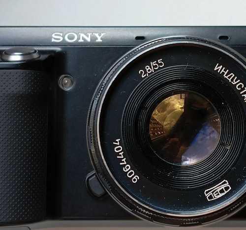 Sony nex-f3 пробег 1300 + Industar-61