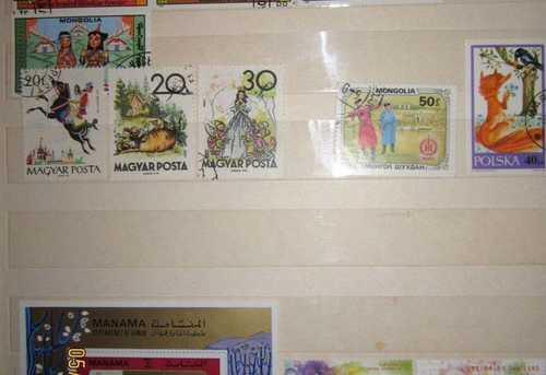 Почтовые марки - детская тематика, сказки,мультики