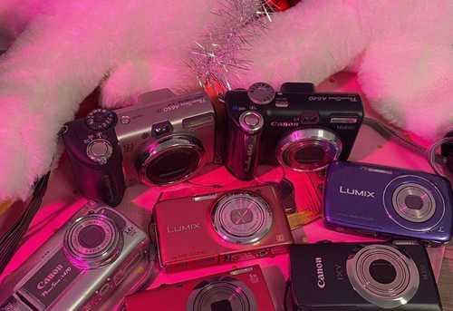 Компактные фотоаппараты Canon, Panasonic Lumix