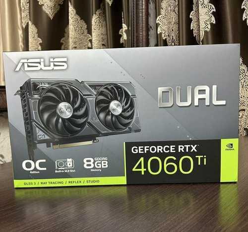 Видеокарта Asus rtx 4060 ti dual 8gb OC