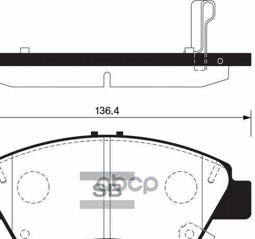 Колодки торм.пер. SP1463 Sangsin brake
