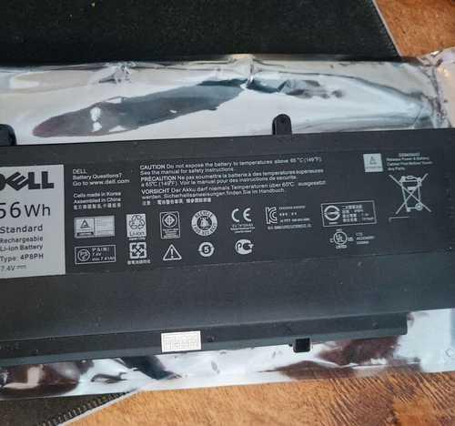 Оригинальный аккумулятор dell 4P8PH 7,4V 56Wh