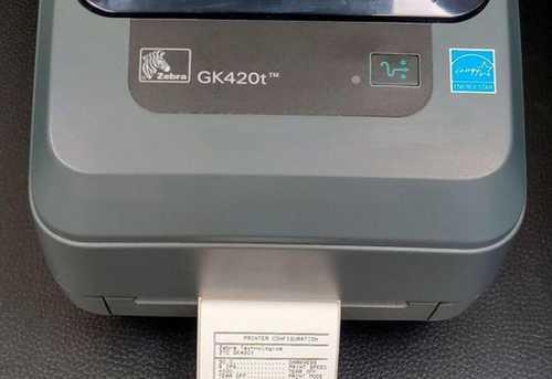 Термотрансферный принтер этикеток zebra GK420t