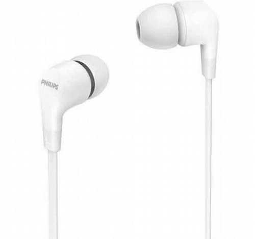 Наушники Philips TAE1105WT/00, 3.5 мм, вкладыши, белый