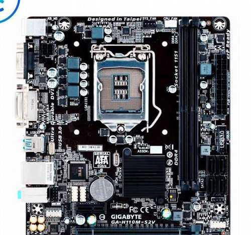 Материнская плата LGA1151 gigabyte GA-H110M-S2V Б.У