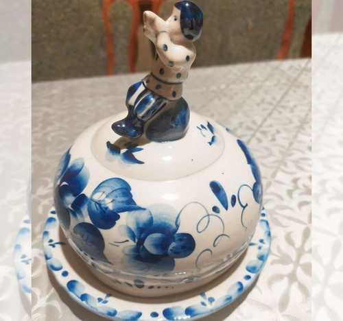 Масленка блинница.Гжель