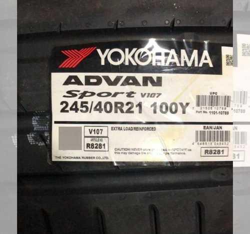 Yokohama Advan Sport V107 245/40 R21 и 275/35 R21 100Y