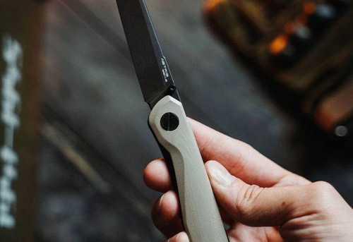 Нож black stonewash, G10 TAN MR.blade astris