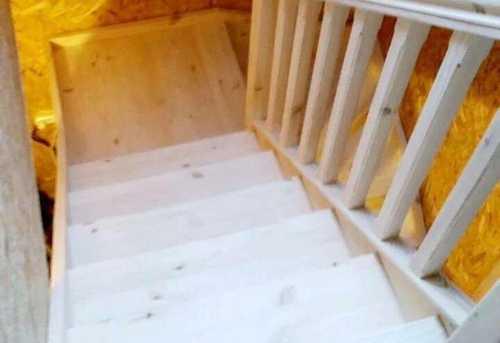 Деревянная лестница для самостоятельной покраски