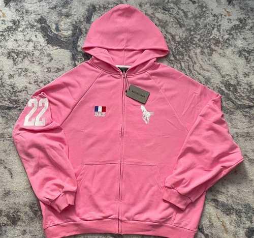 Зип Худи balenciaga x polo ralph lauren pink