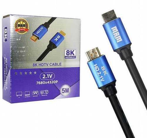 Кабель hdmi-hdmi MRM Premium 5 м.(V2.1)