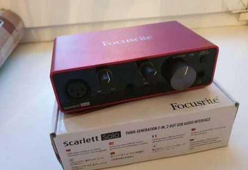 Focusrite scarlett solo 3rd gen оригинал