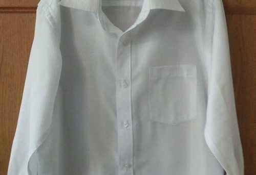 Рубашка белая школьная для мальчика 128 размер