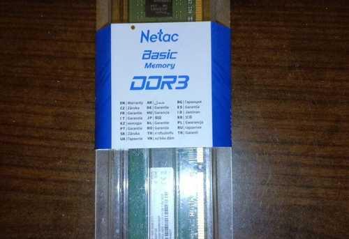 Модуль памяти Netac DDR3 dimm 8Gb ntbsd3P16SP-08