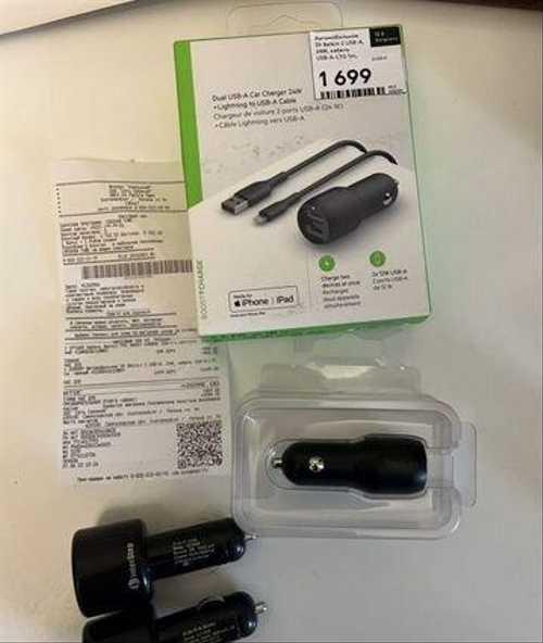 Автомобильное зарядное устройство USB Belkin