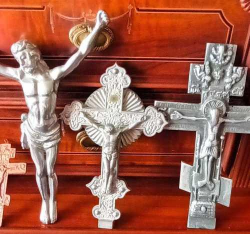 Крест распятие СССР метал