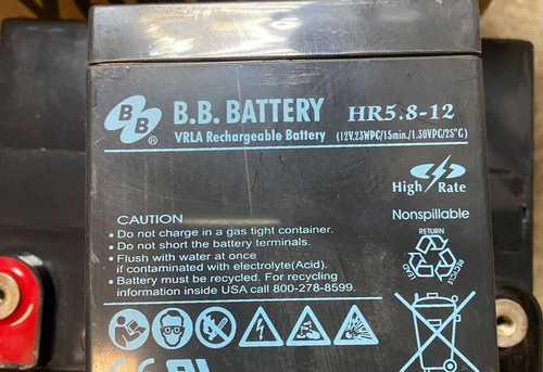 Аккумулятор BB Battery HR5,8-12 (12V / 5.3Ah)