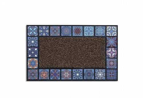 Коврик придверный 76x45см Mosaic Quadro синий