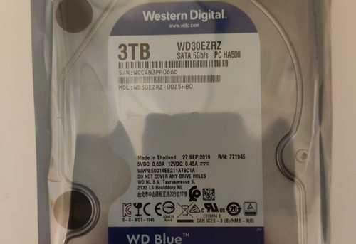 HDD 3Tb blue новый, за печатаный