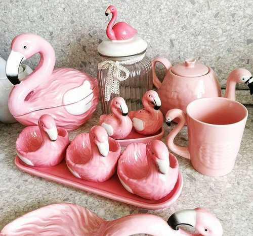 Набор посуды Фламинго