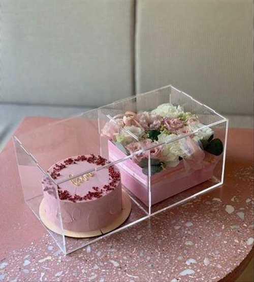 Акриловая коробка для торта