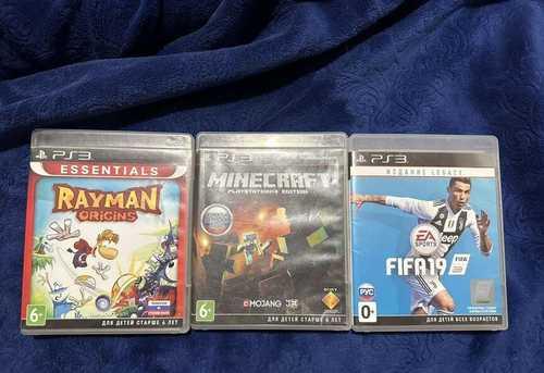 Minecraft,Fifa 19,Rayman origins Sony PS3