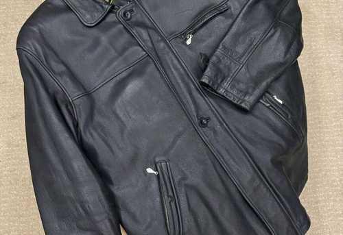 Куртка кожаная зимняя мужская 50 размер