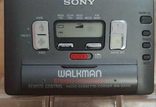 Кассетный плеер рекордер Sony walkman WM-GX512