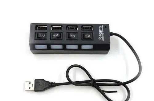 USB HUB 480Mbps 4 порта с переключателями