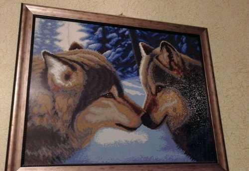 Волк картина Алмазная мозаика