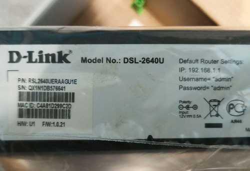 Роутер d link dsl 2640u