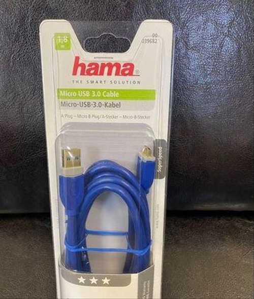 Кабель Hama H-39682 USB 3.0 A-micro B 1.8м синий