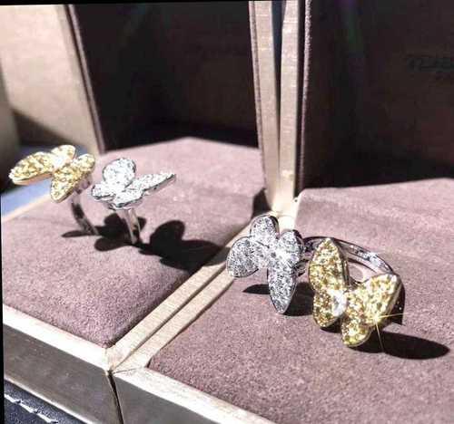 Кольцо VanCleef бабочки 0.99кт
